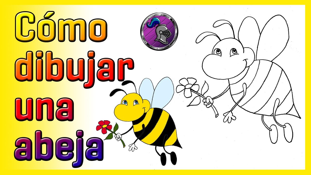 🐝Cómo dibujar UNA ABEJA🐝 How to draw A BEE ️😀 - YouTube
