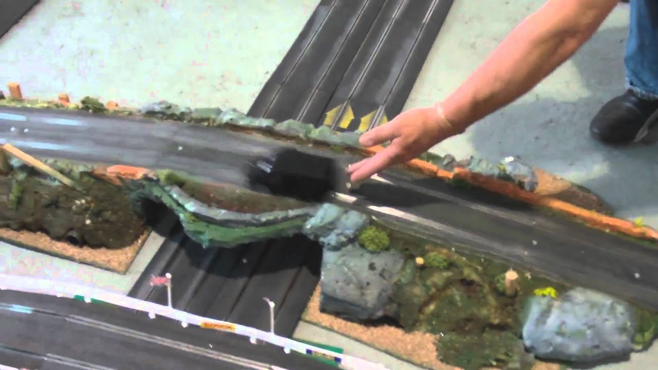 scalextric custom ford transit competition 4 lane track custom scenery ...