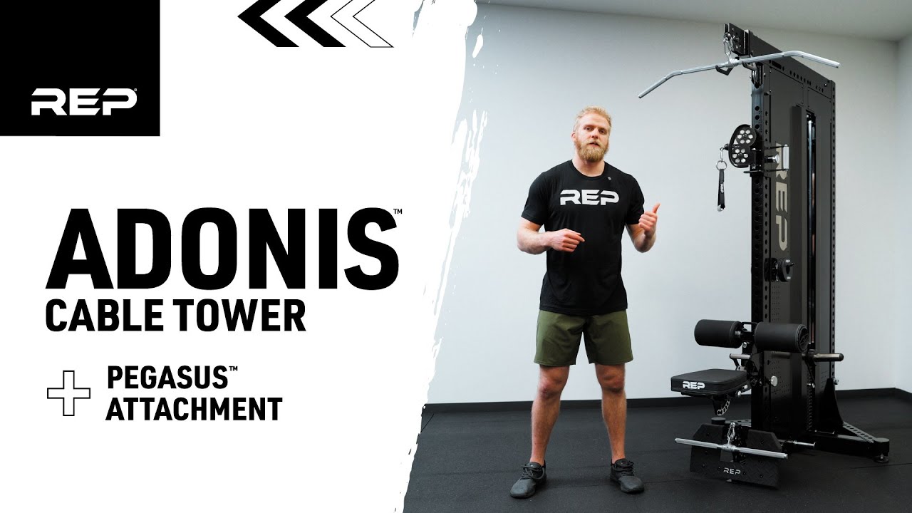 REP Adonis™ Cable Tower with 1:1 AND 2:1 ratios PLUS Pegasus™ Seat ...
