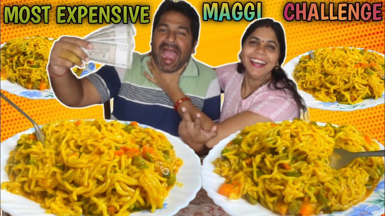 ₹2000 MAGGI EATING CHALLENGE | MOST EXPENSIVE MAGGI NOODLES EATING ...