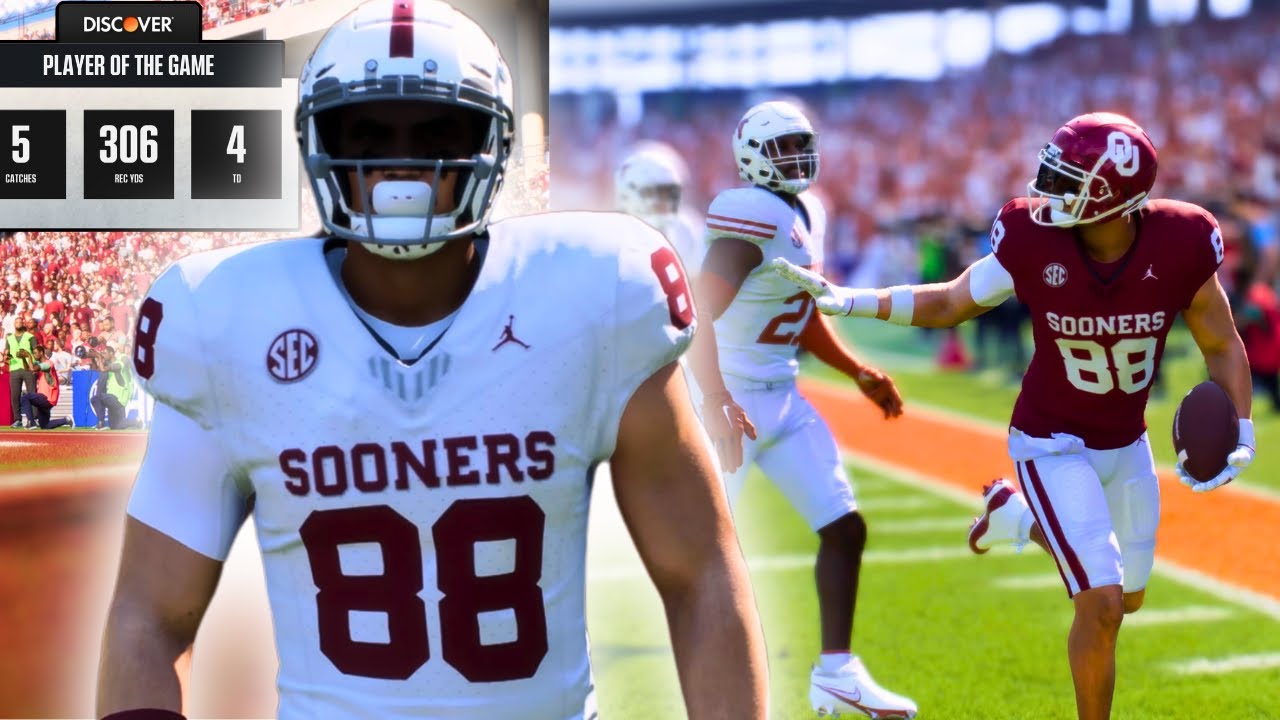 This WR FINALLY Gets Even In The Red River Rivalry!! - YouTube