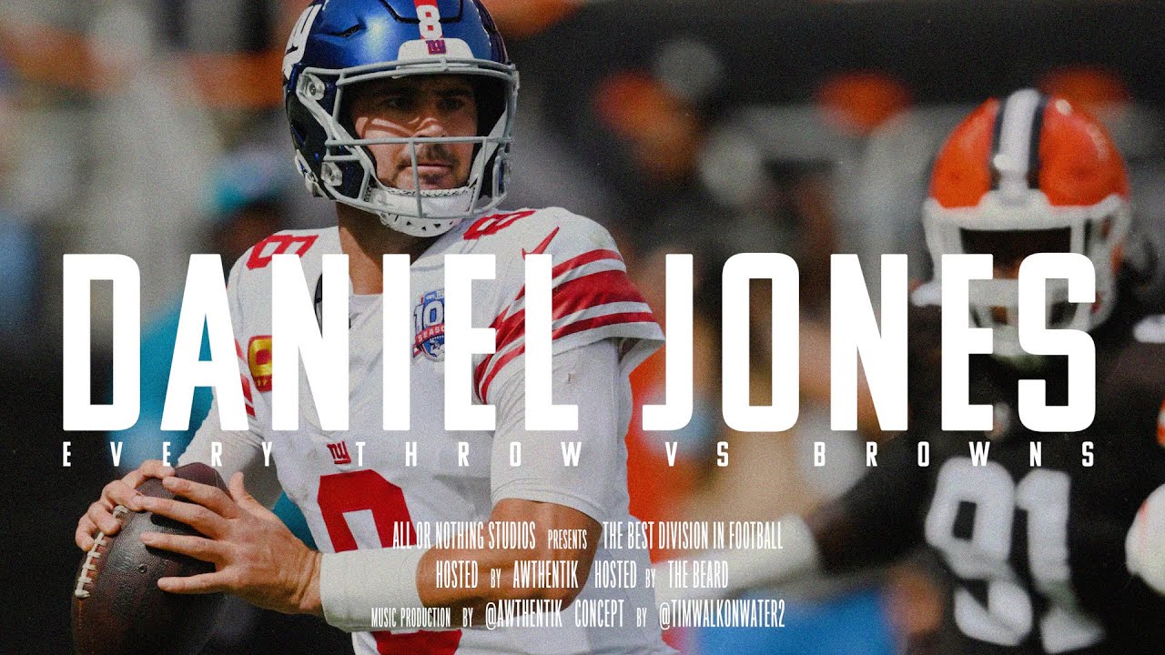 Every Daniel Jones Throw vs The Browns 🔥 - YouTube