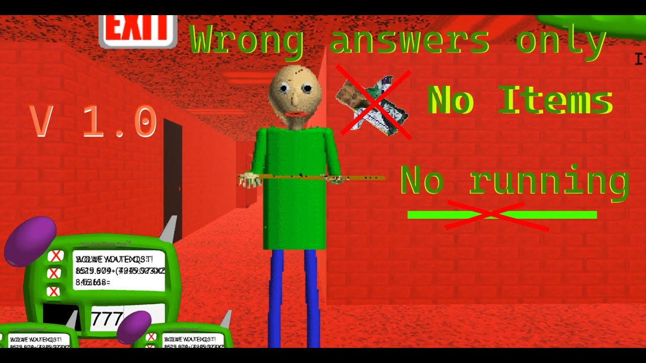 Baldi's basics 1.0 SENIOR [Wrong answers only without items or running ...