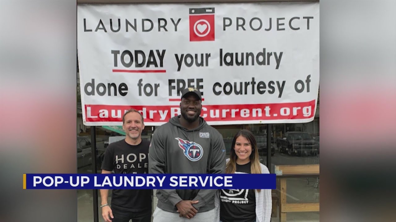 Free pop-up laundry service in Nashville - YouTube