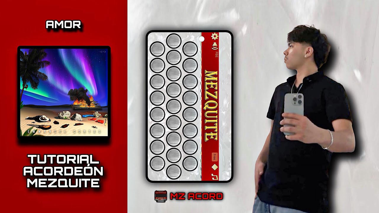 Amor | Emmanuel Cortes | Tutorial Acordeón Mezquite - YouTube