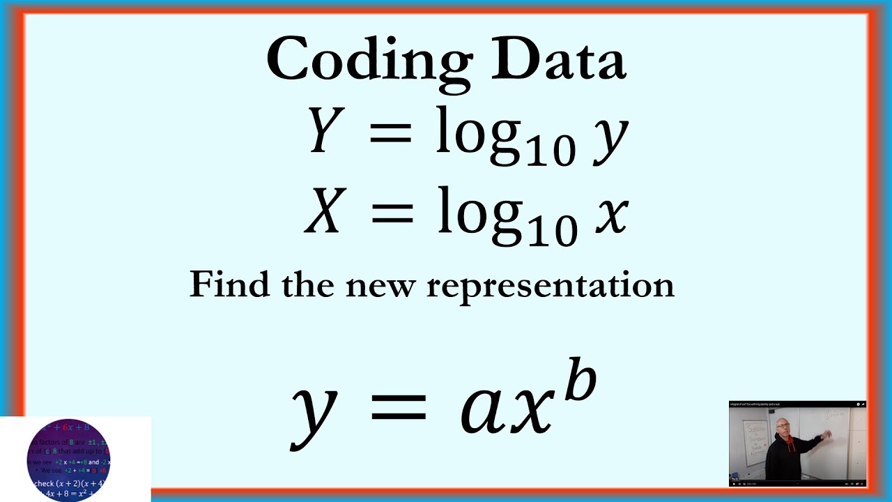 Coded Data Y=logy X=logx - YouTube