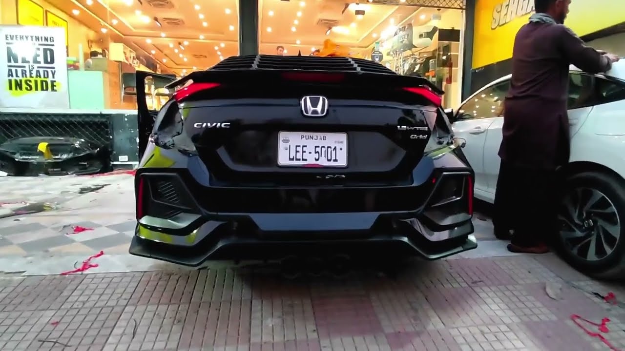Honda Civic With TYPE R 2022 Body Kit | Louver Evo Rack | Rear Spoiler ...