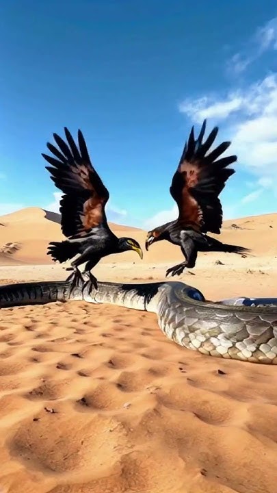 Eagle fights with giant python in the wild - YouTube
