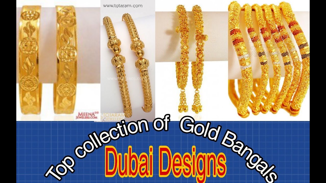 Gold bangals designs.dubai bangal design . - YouTube