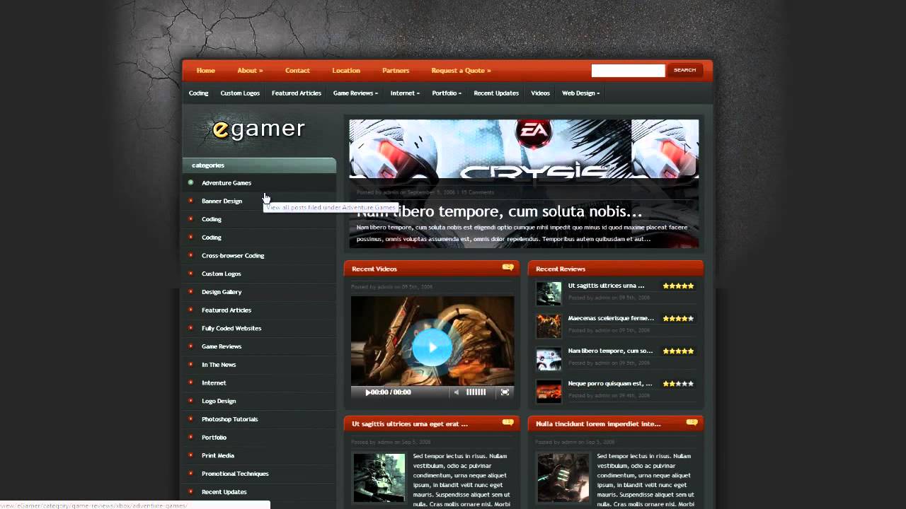 Egamer Wordpress Theme Review - YouTube