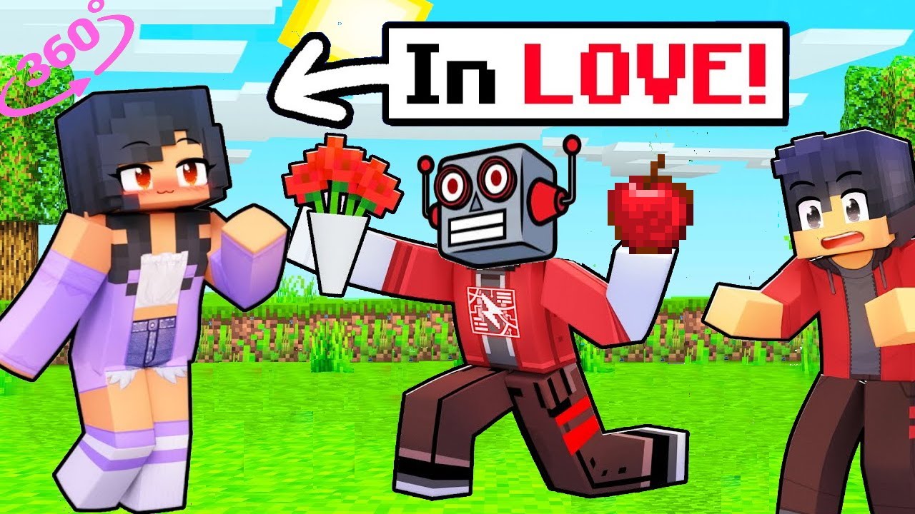 APHMAU IS IN LOVE with ROBOT BOYFRIEND Minecraft 360° - YouTube