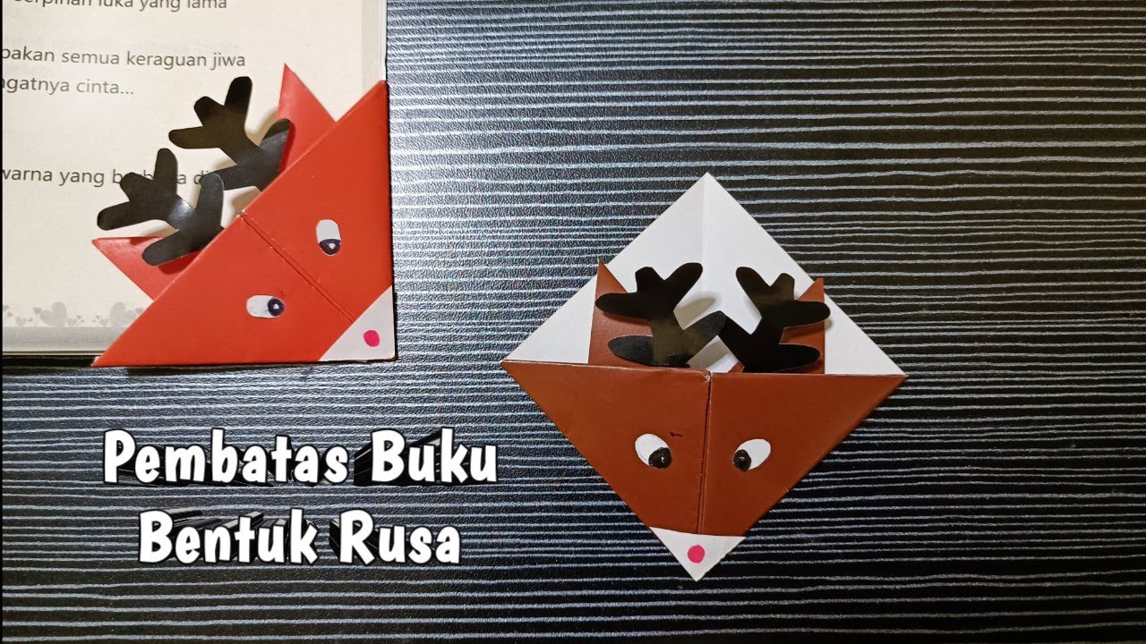 Origami Pembatas Buku - Cara membuat origami pembatas buku lucu - YouTube