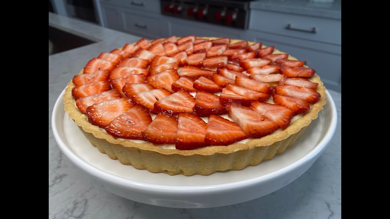 Strawberry Fruit Tart with Custard Recipe - YouTube