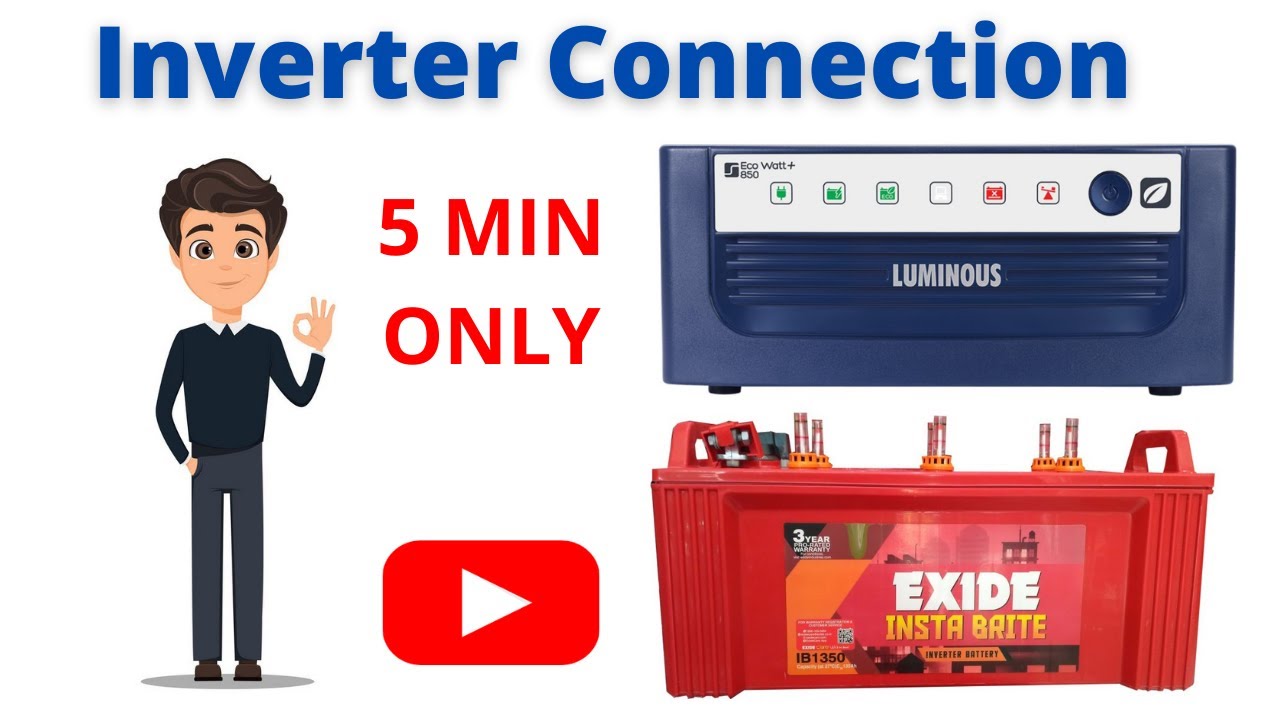 Inverter connection in home l how to do inverter connection for Home in ...