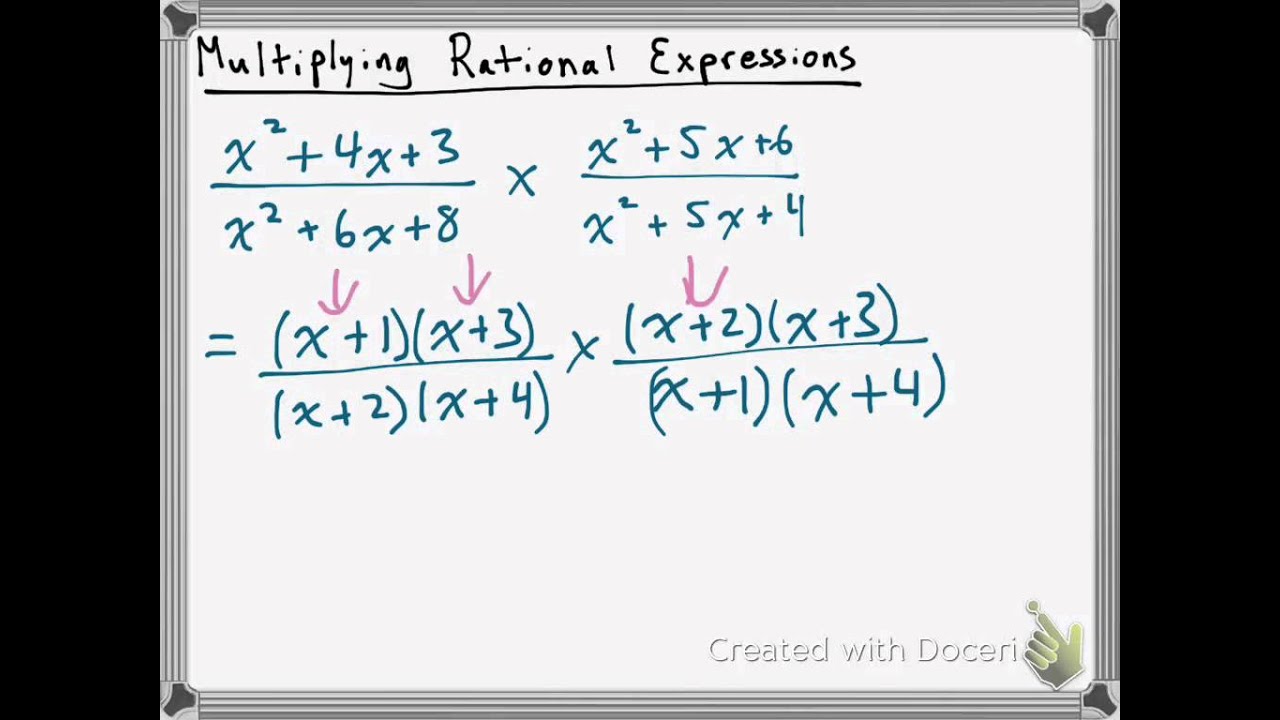 Multiplying Rational Expressions - YouTube