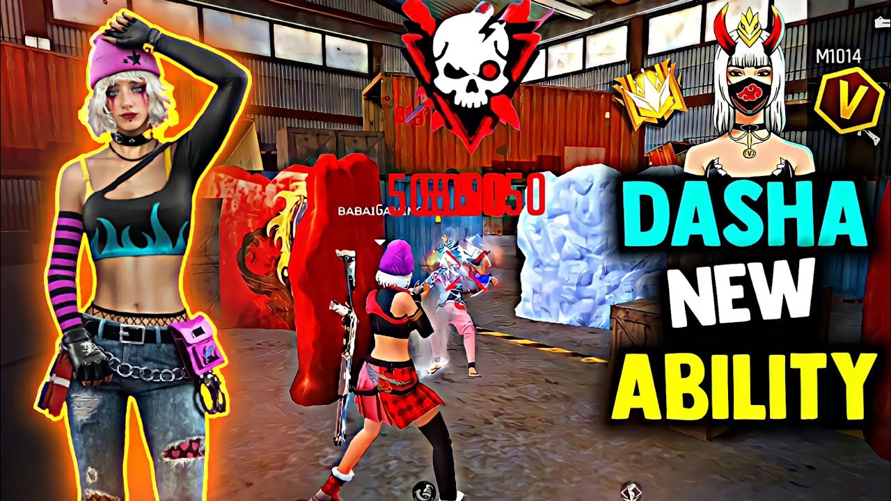 Free fire dasha character new ability 🔥|| Dasha character ability test🔥 ...