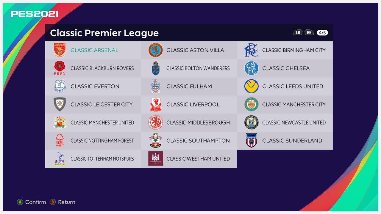 PES 2021 | CLASSIC PREMIER LEAGUE | PREVIEW - YouTube