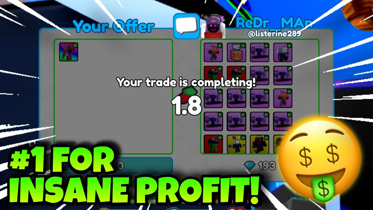 I TRADED MY #1 UTDM! GOT INSANE PROFIT! Trading Montage In Toilet Tower ...