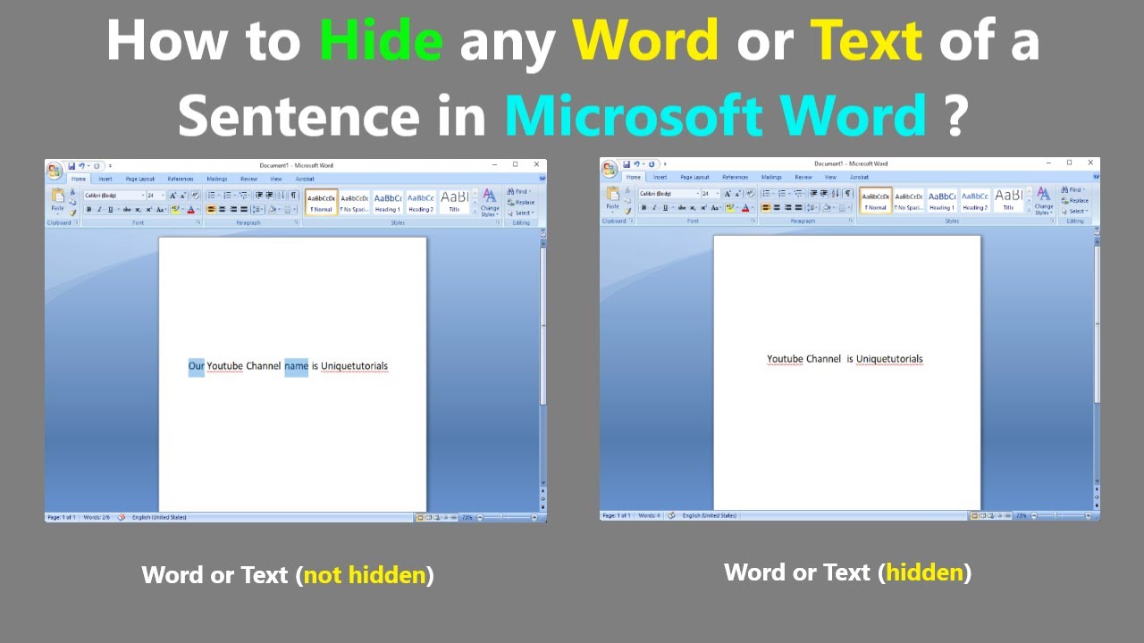 How To Hide Any Word Or Text Of A Sentence In Microsoft Word YouTube how-to-hide-any-word-or-text-of-a-sentence-in-microsoft-word-youtube
