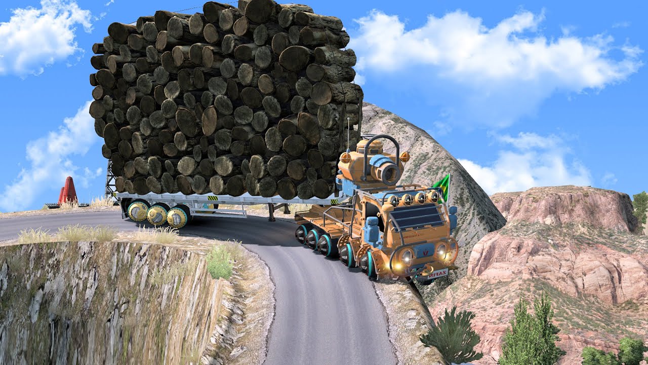 Overloaded Trailer - the most dangerous road | Euro Truck Simulator 2 ...