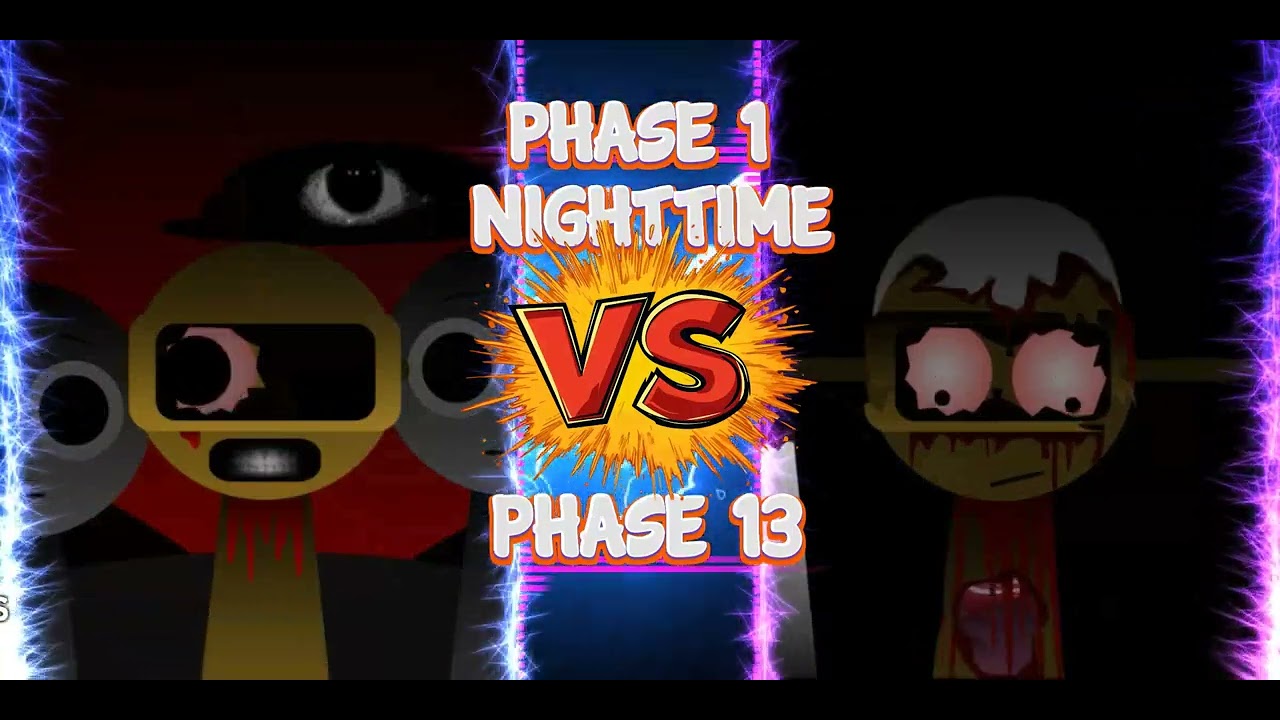 Sprunki phase 1 night time vs phase 13 #sprunki #incredibox - YouTube