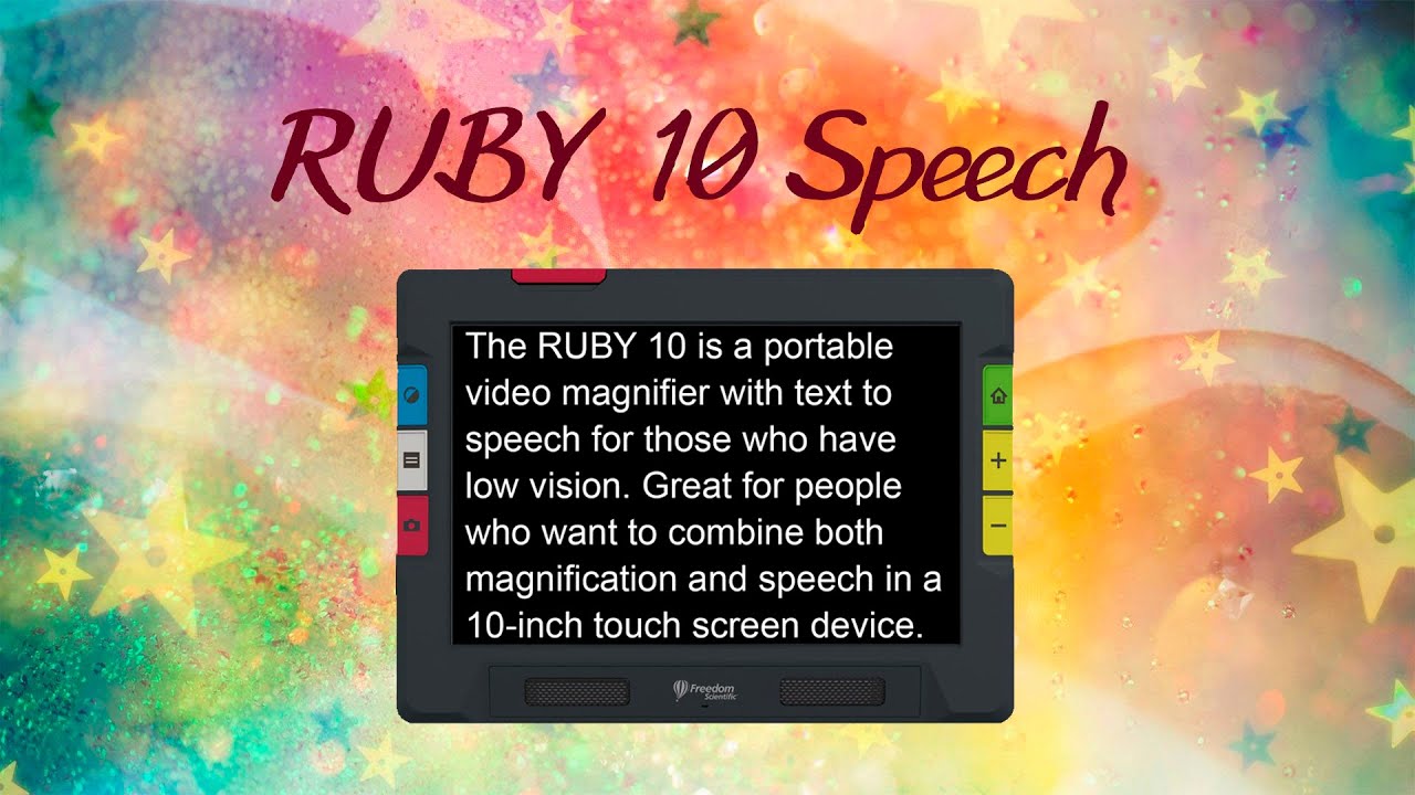Говорящий видеоувеличитель Ruby 10 Speech - YouTube