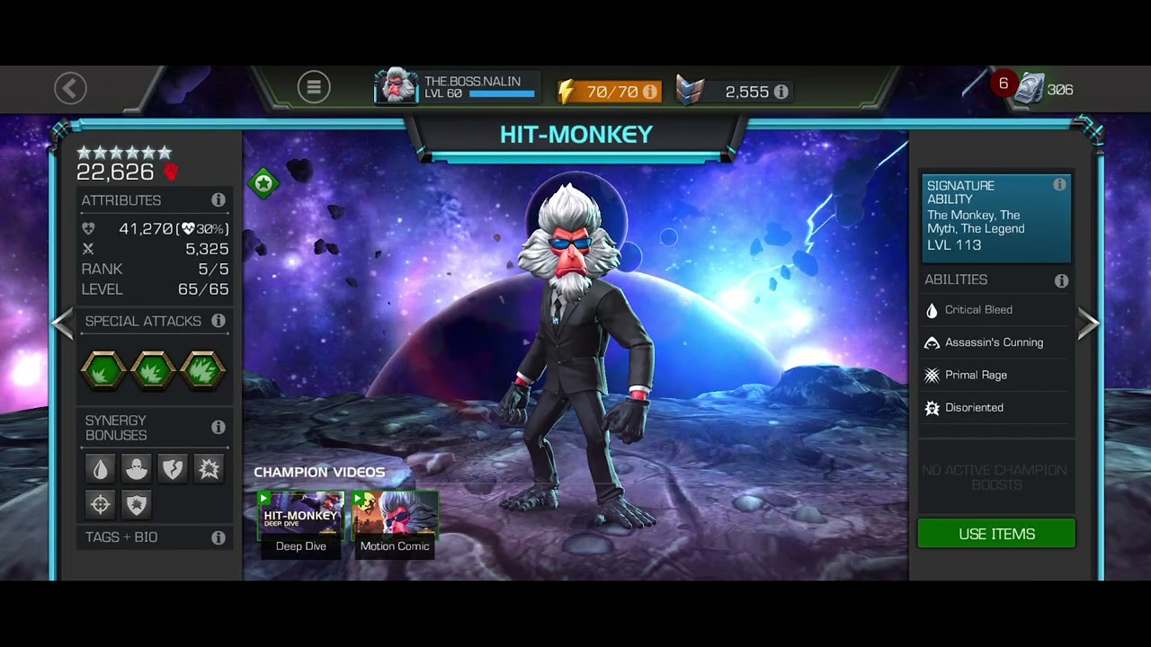First 6 star R5 hit monkey mcoc MARVEL CONTEST OF CHAMPIONS... - YouTube