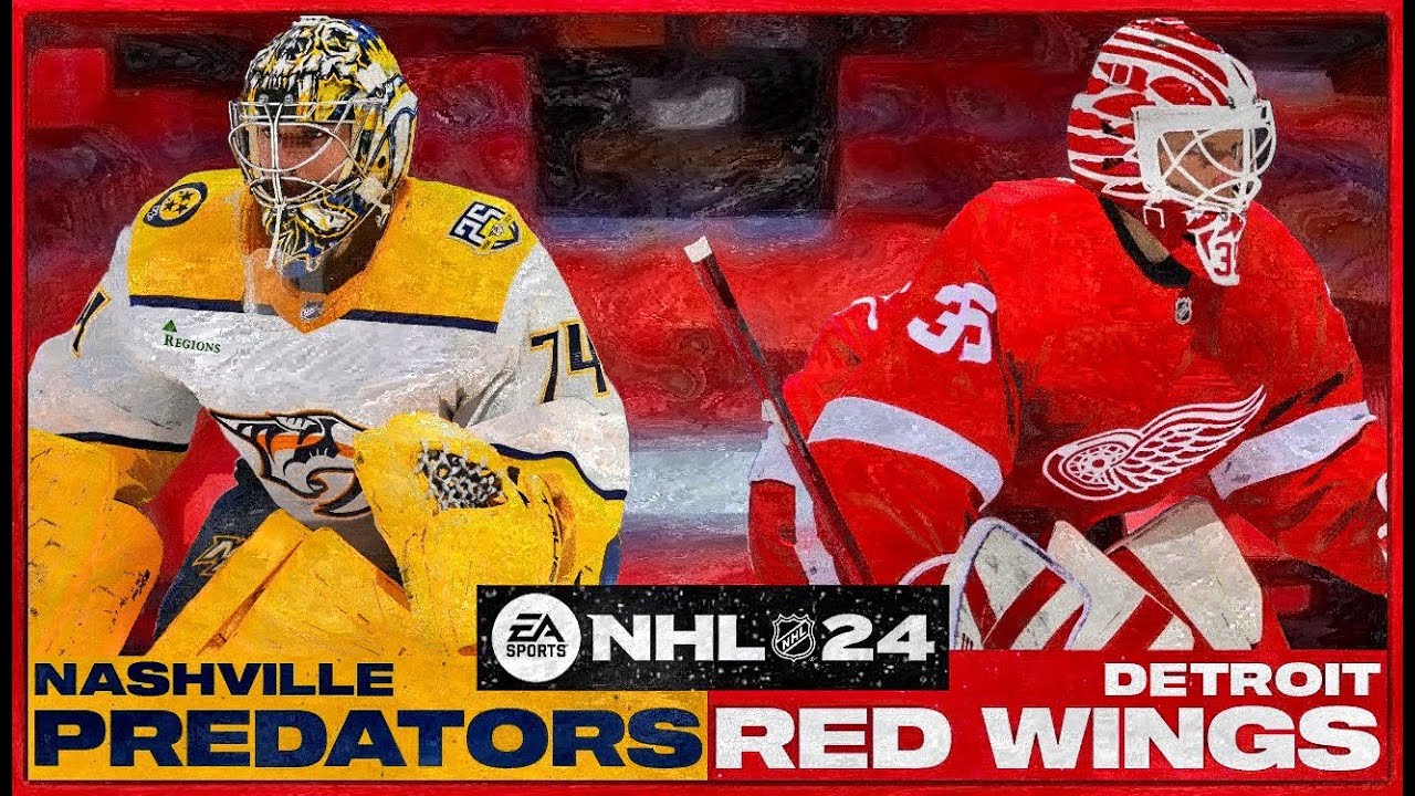 NASHVILLE PREDATORS vs. DETROIT RED WINGS - Franchise Mode - NHL 24 ...