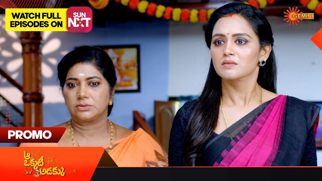 Aa Okati Adakku - Promo | 21 November2023 | Telugu Serial | Gemini TV ...