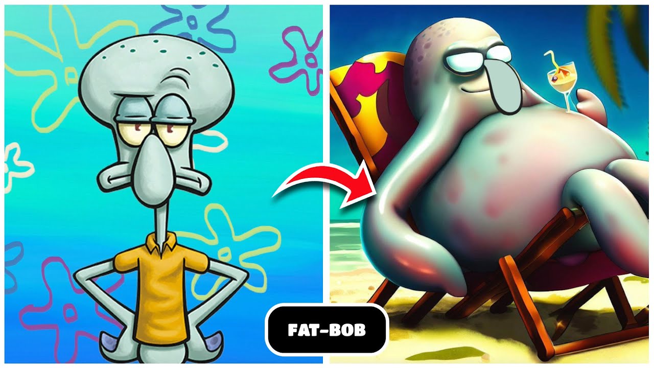 SPONGEBOB but FAT-BOB 💥 All Characters - YouTube