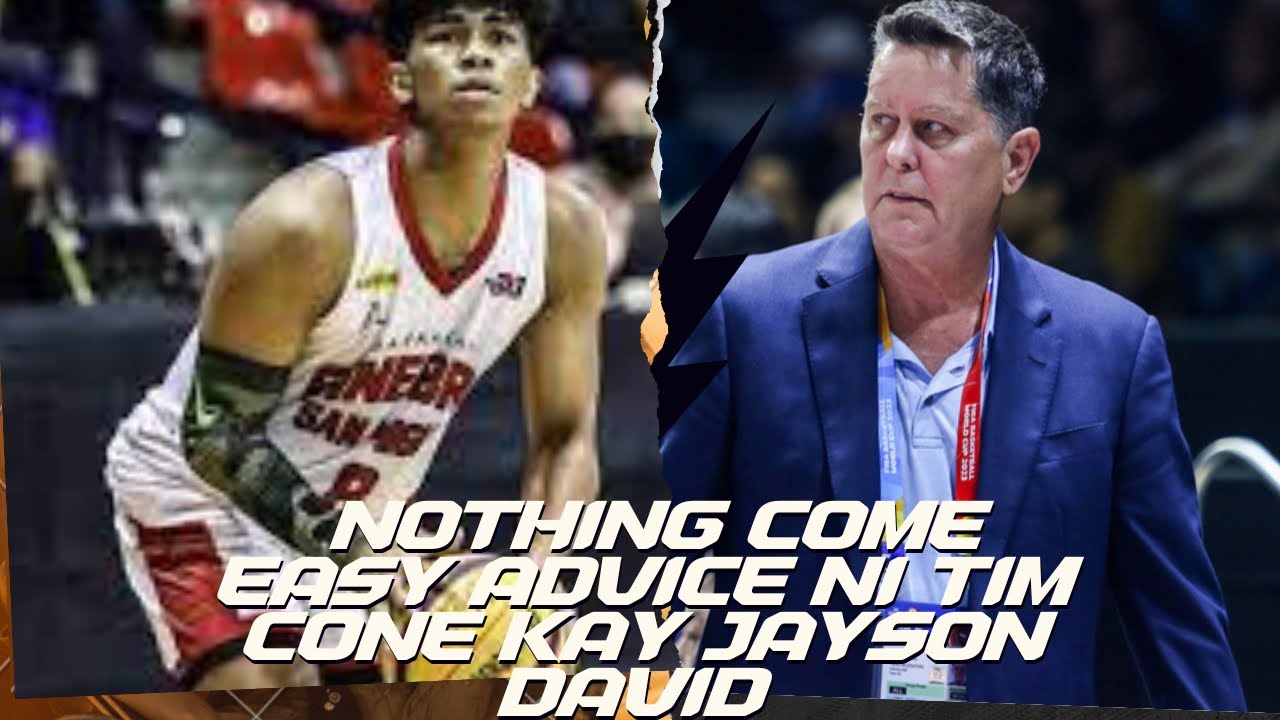 nothing come easy Advice ni tim cone kay jayson david - YouTube
