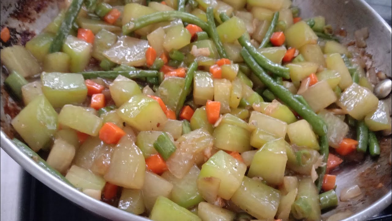 sayote with Oyster sauce,carrot,Beans - YouTube