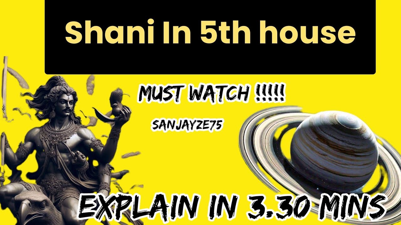 fifth house Saturn Shani in your birth chart panauti shani loss or ...
