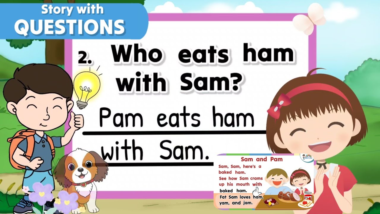 Story Reading with Questions "Sam and Pam" | Reading Comprehension for ...