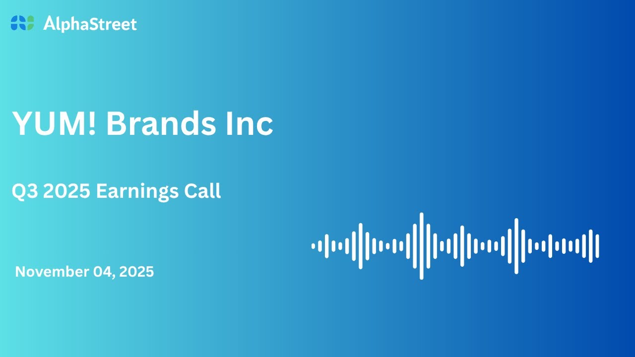 YUM Stock | YUM! Brands Inc Q3 2025 Earnings Call - YouTube