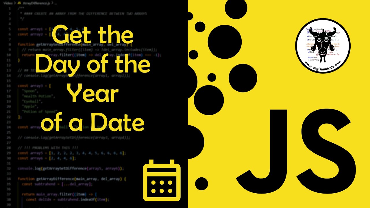 Get the Day of the Year of a Date in JavaScript - YouTube