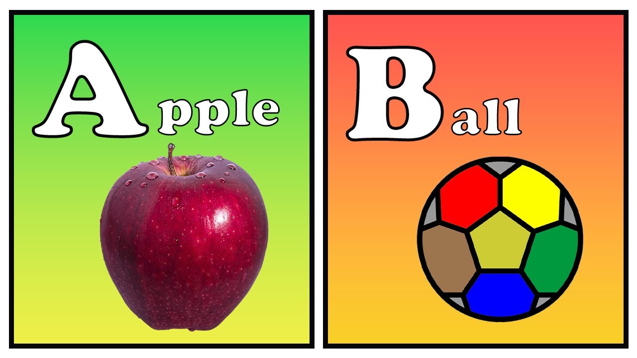 Educational videos for toddlers | a for apple 🍎 b for ball 🏀 | abc ...