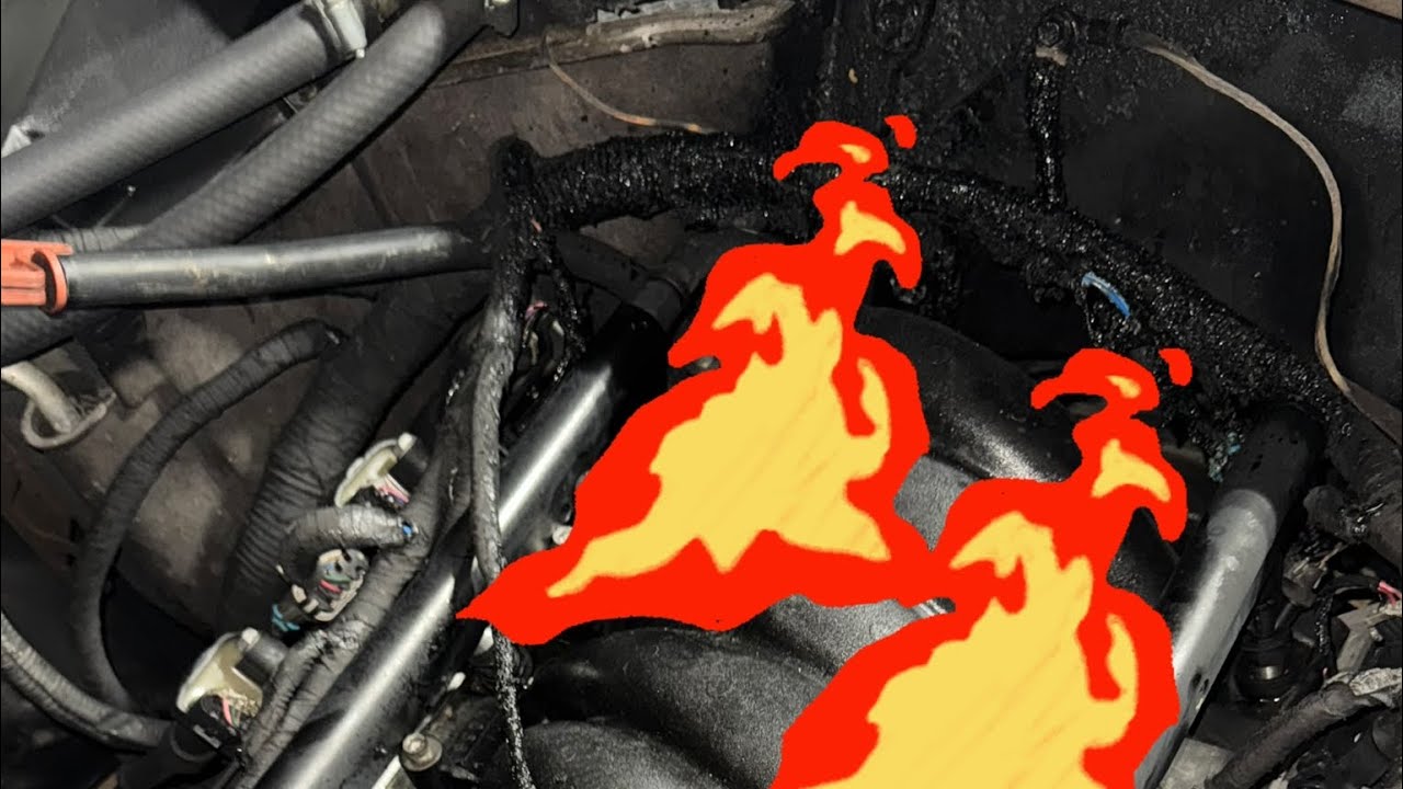 Ls swapped 1986 Pontiac Bonneville catches fire on first start up - YouTube