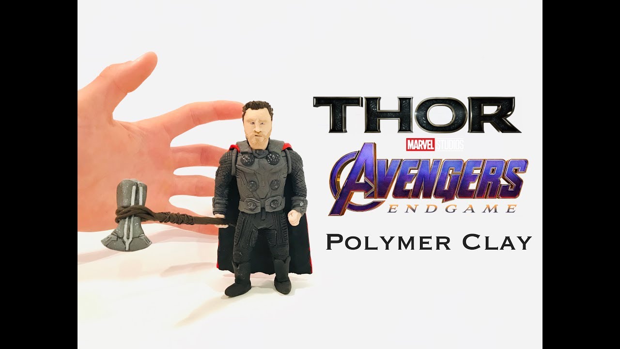 Sculpting Thor and Stormbreaker from Avengers Endgame (Polymer Clay ...