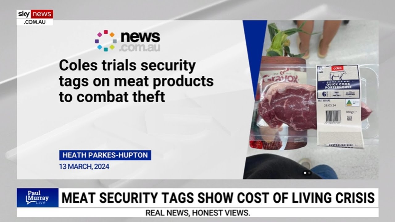 Coles place security tags on ‘high value items’ like meat - YouTube