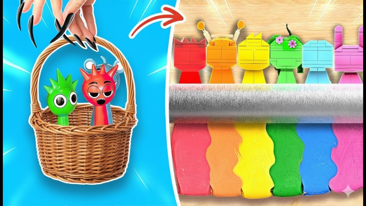 Oh no! Save Tiny Sprunki Babies! *I Made Cardboard House Inside Pinki ...