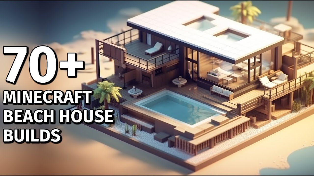 70 Minecraft Beach House Designs For Survival Minecraft Youtube