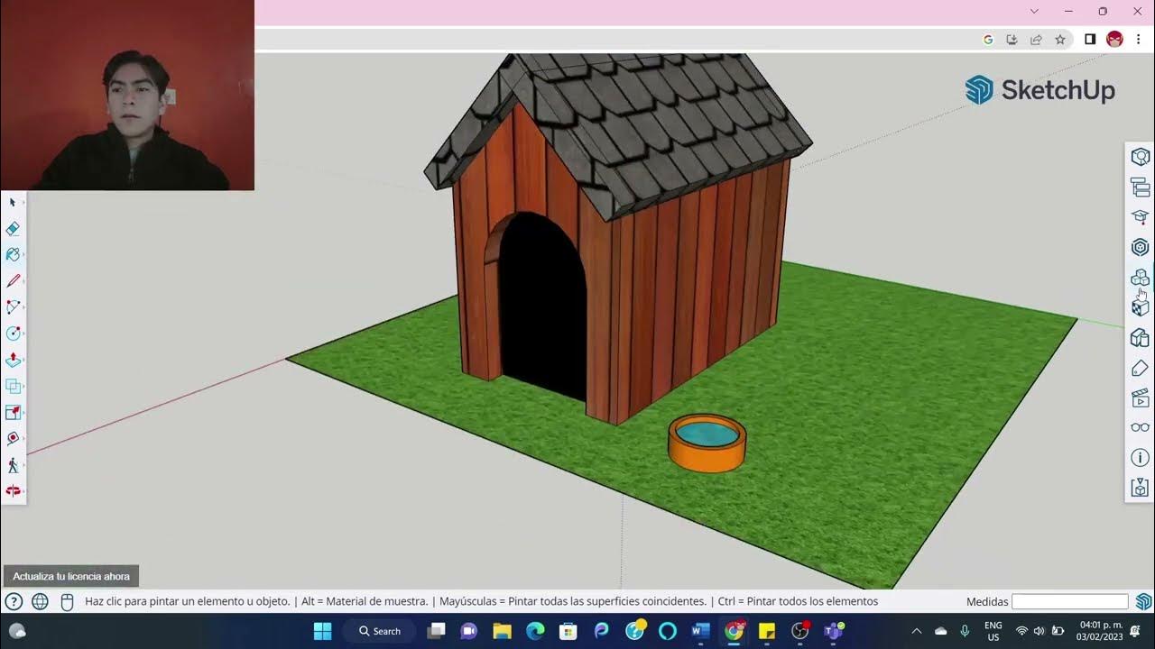 SIMULACION - SketchUp - Doghouse - YouTube