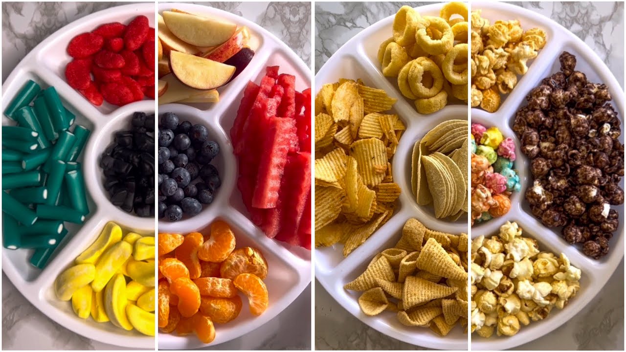 ASMR Filling Platter With Sweets Compilations #satisfying - YouTube