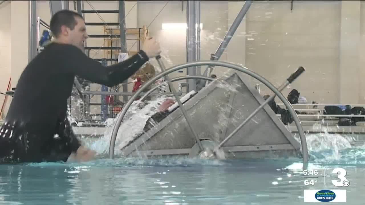 A behind-the-scenes look at Navy water survival training - YouTube