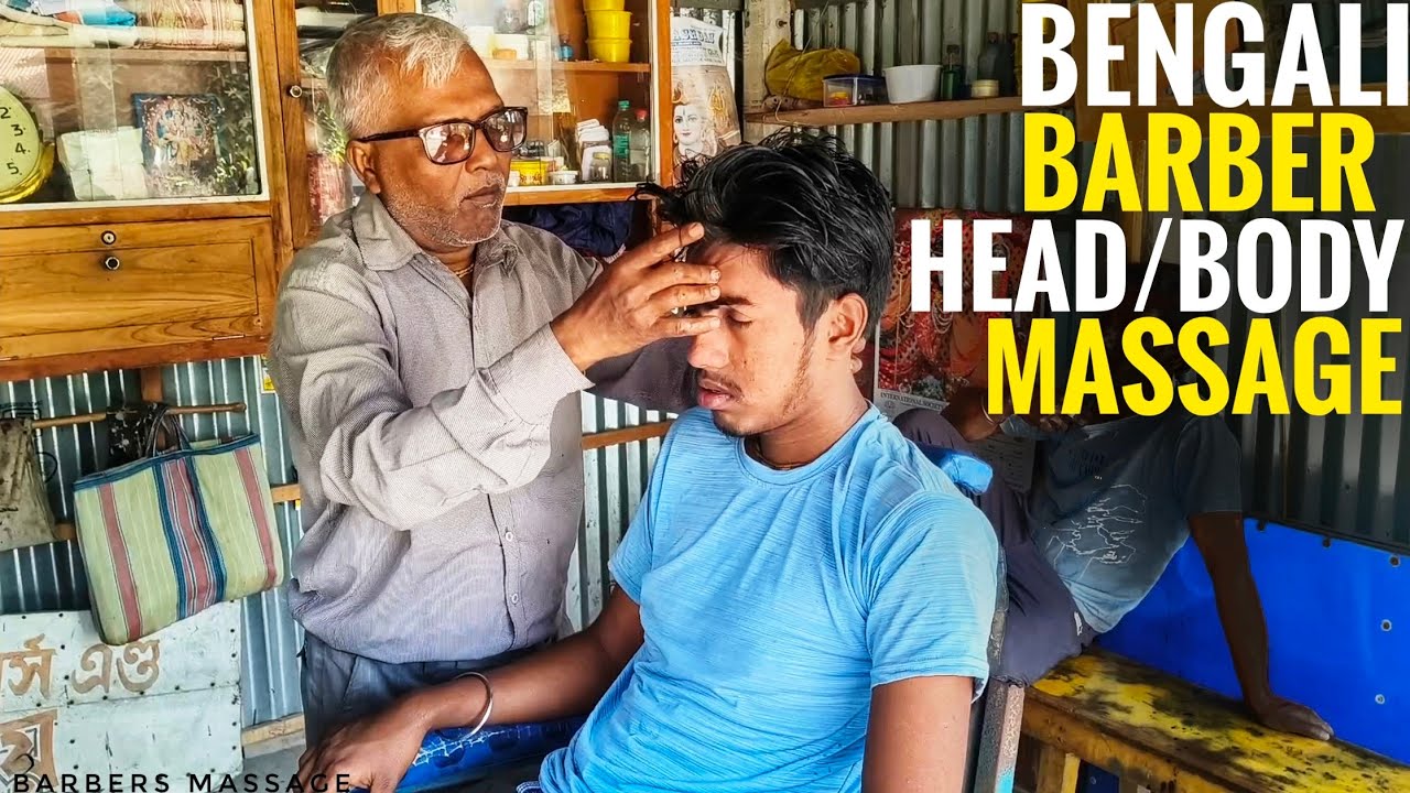 Old Road Side Bengali Barber Doing Head And Body Massage 💆‍♂️💈||Amazing ...
