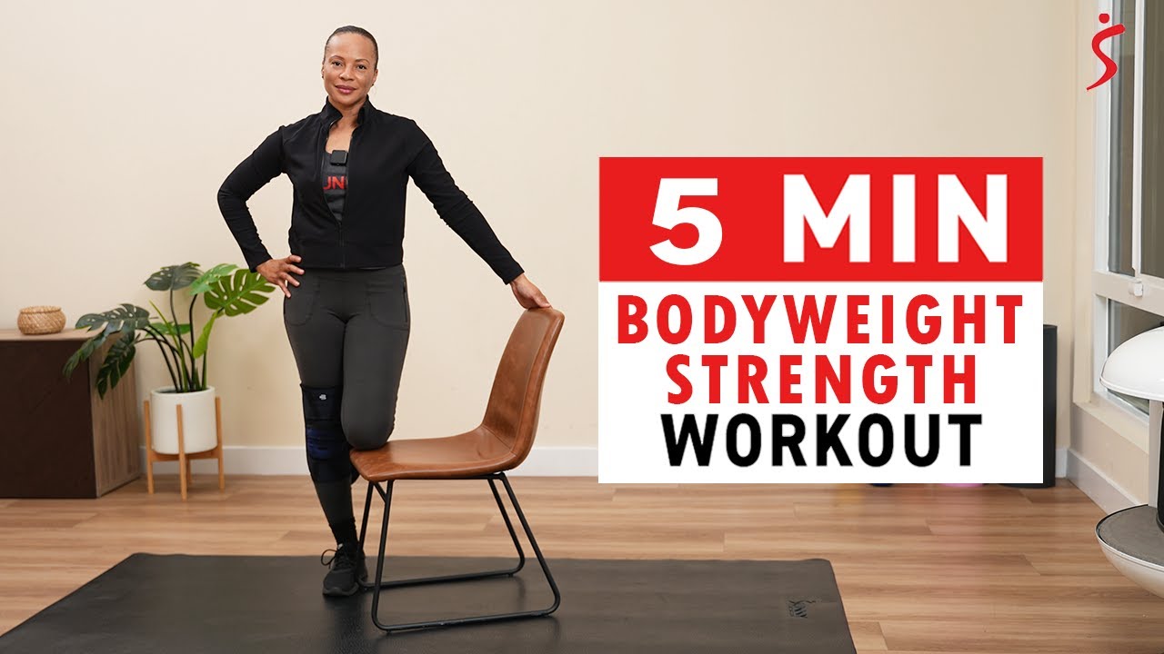 5 Minute Bodyweight Strength Workout | Quick Burn, Full Body Boost ...