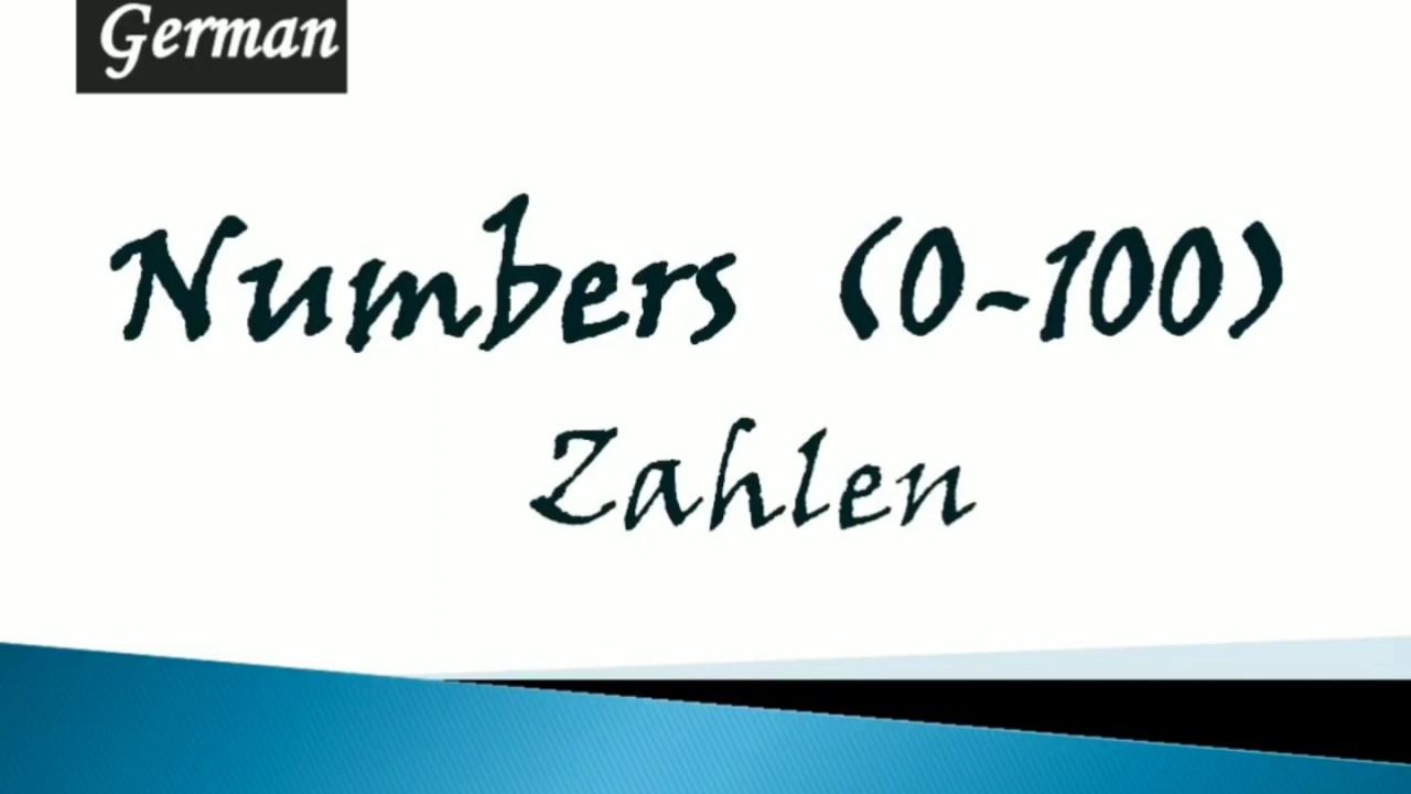 Lesson 2- German Numbers - YouTube