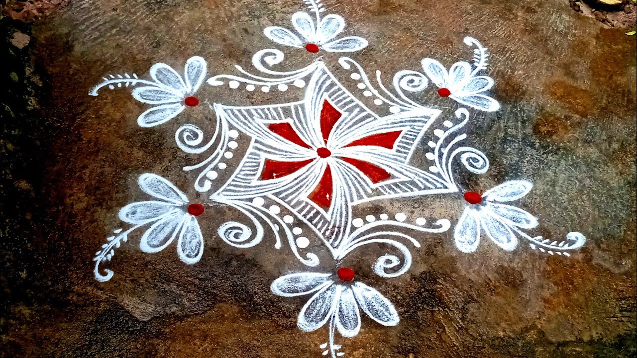 Vaigasi madham traditional special beautiful easy padi kolam/simple ...