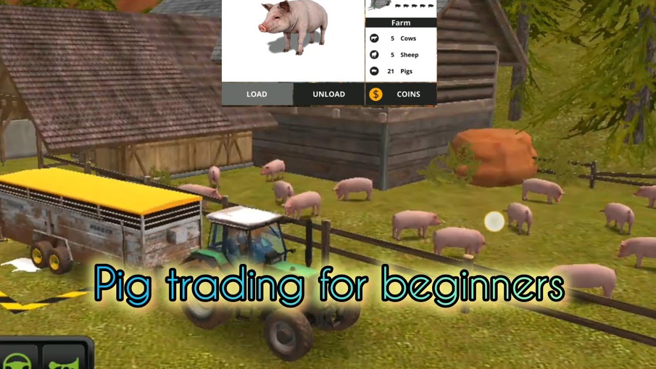 farming simulator 18 pig trading for beginners - YouTube